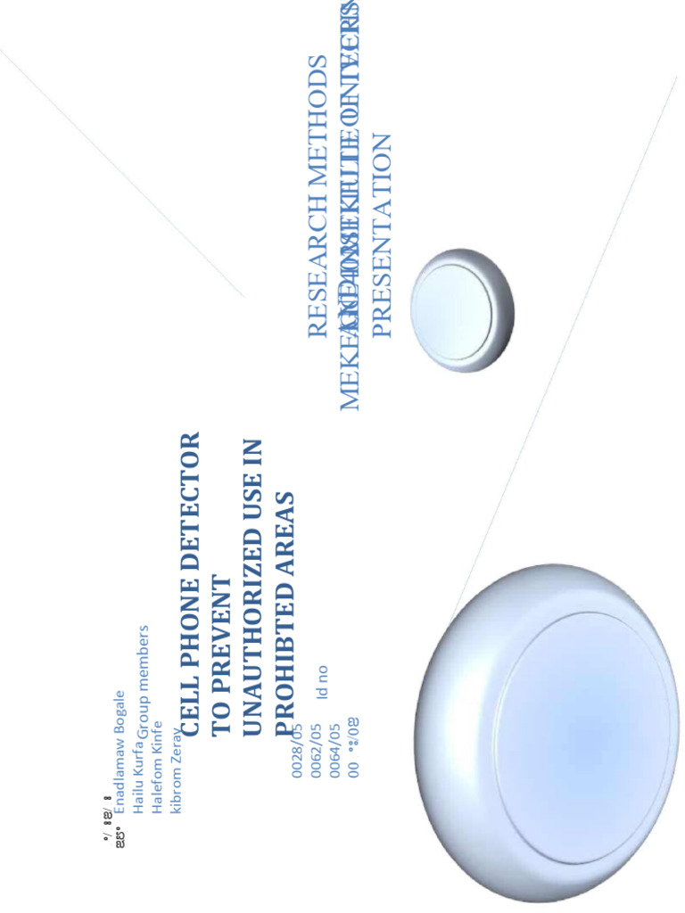 Cell Phone Detector To Prevent Unauthori | PDF | Cellular Network ...