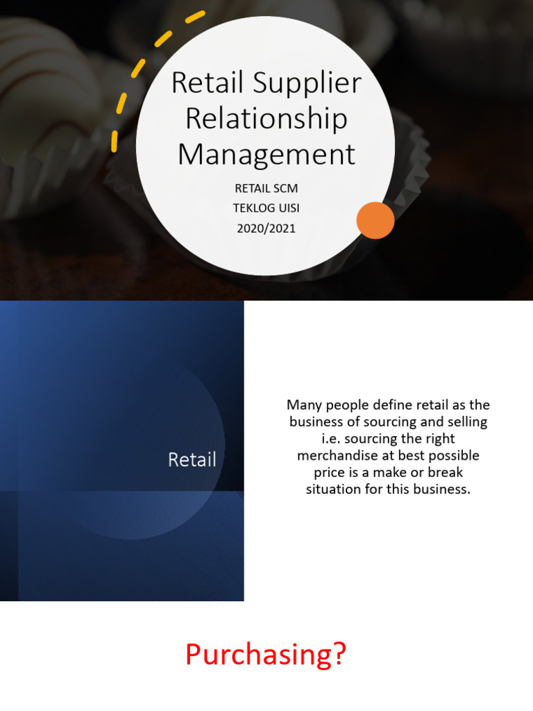Week 6 - Retail Supplier Relationship Management | Download Free PDF ...