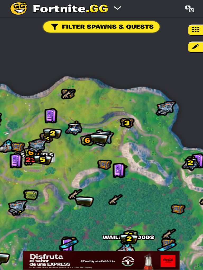 Fortnite Interactive Map - Fortnite - GG | PDF