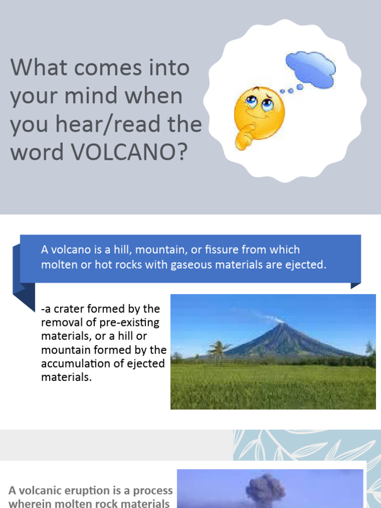 Active and Inactive Volcanoes | PDF | Volcano | Lava