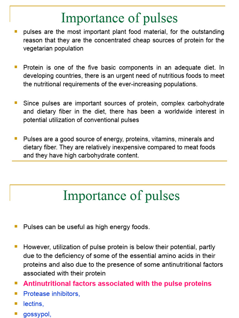 Importance of Pulses | PDF | Nutrition | Diet & Nutrition