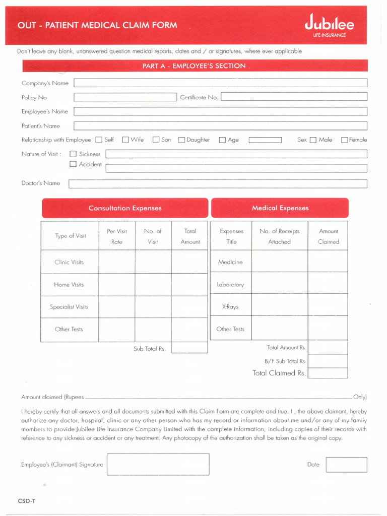 Out Patient Claim | PDF