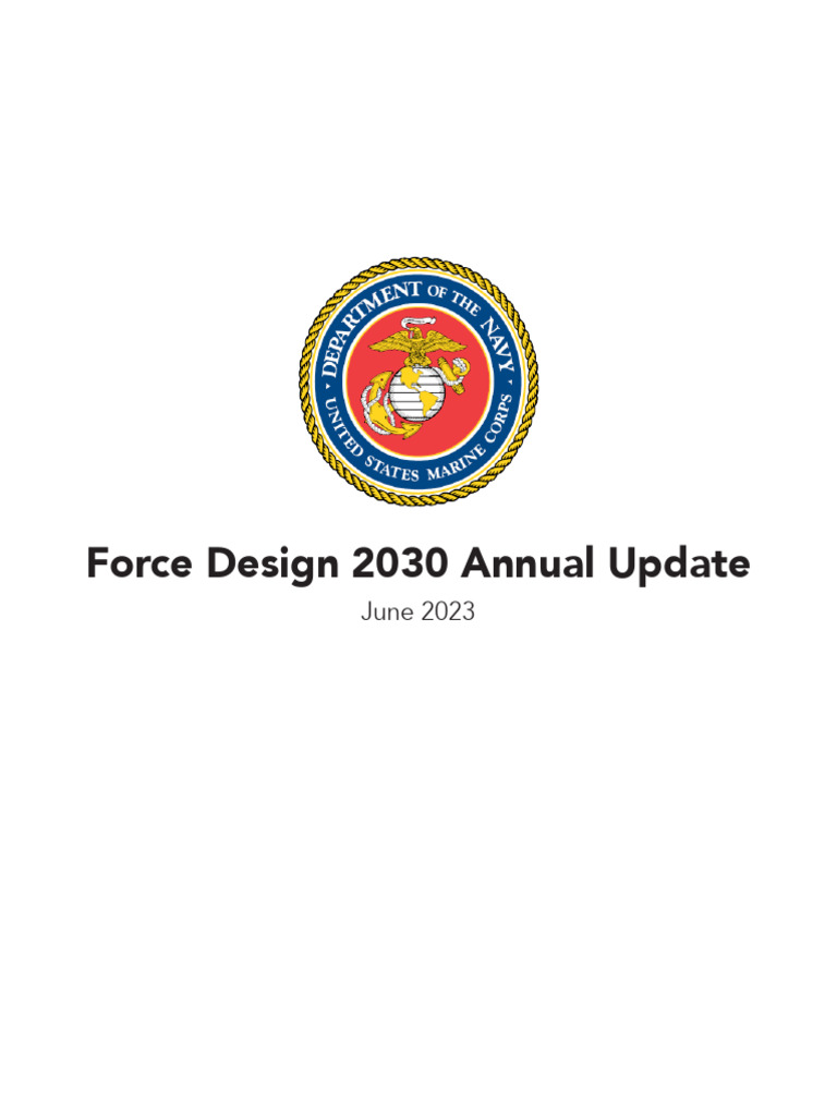 Force Design 2030 Annual Update | PDF | United States Marine Corps ...