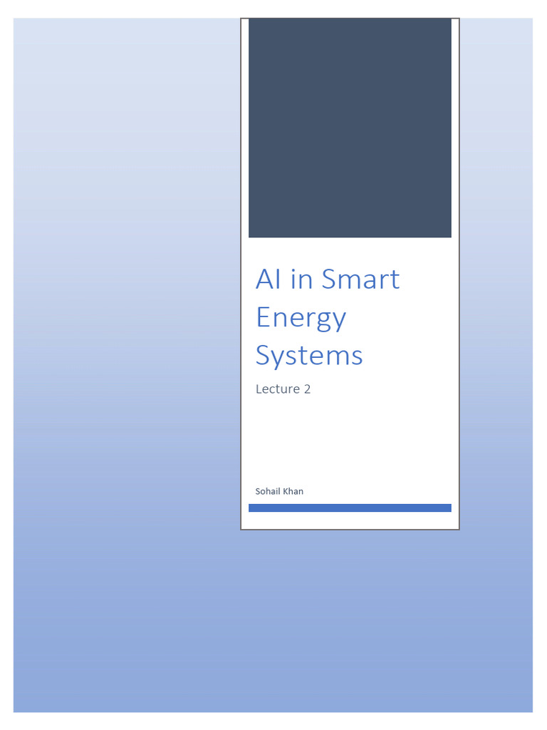 Ai In Smart Energy Systems Lecture 2 Notes Pdf Computer Simulation