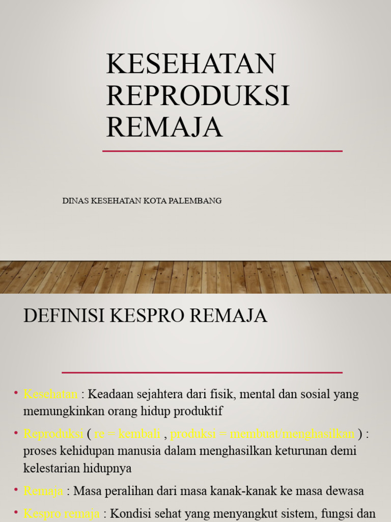 Materi Penyuluhan Kespro Remaja | PDF | Gaya Hidup