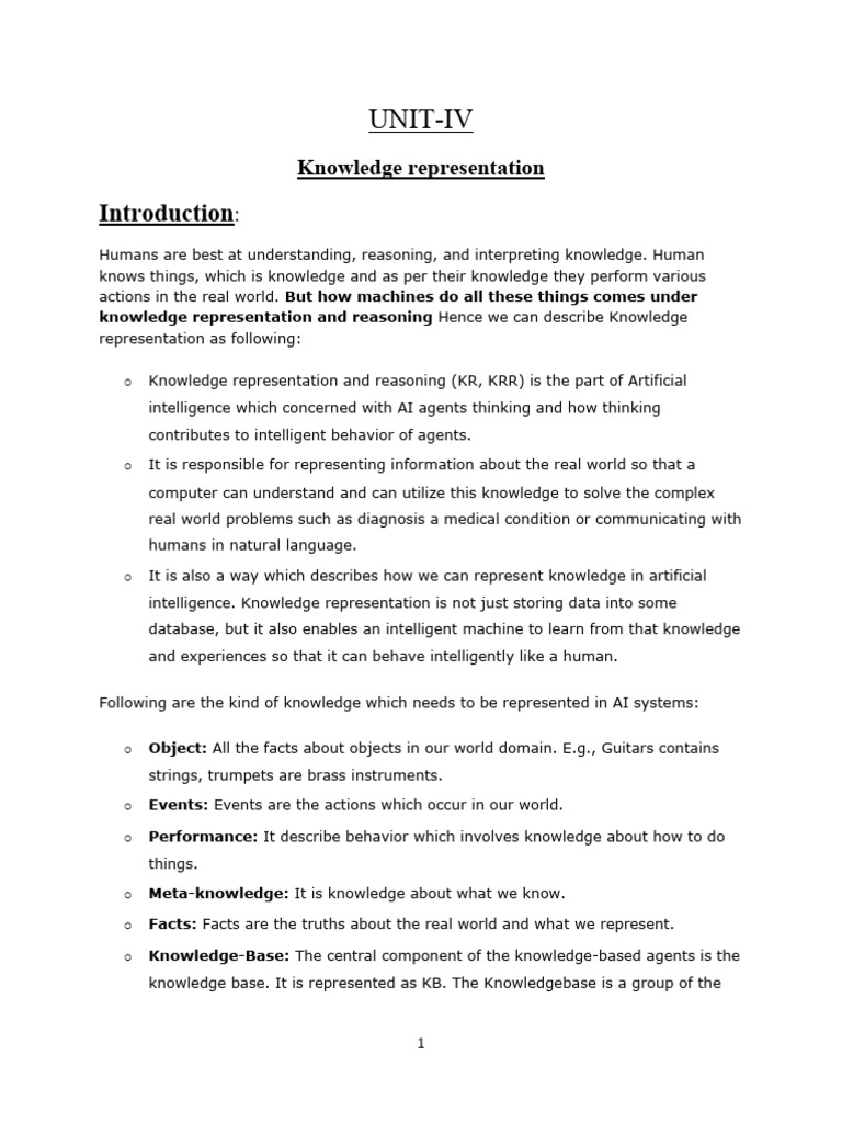 Unit 4 | PDF | Knowledge Representation And Reasoning | Logic