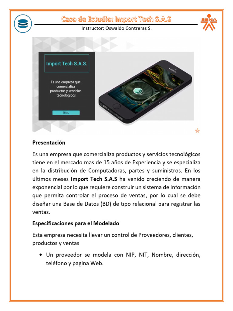 Modelo de Base de Datos para Import Tech | PDF | Business | Base de datos relacional