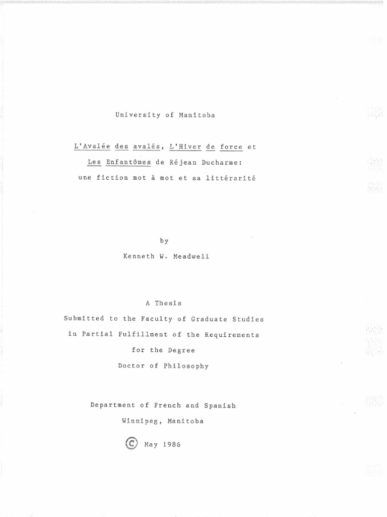 Meadwell LAvale Des | PDF | Classiques