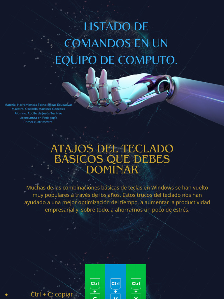 Listado de Comandos en Un Equipo de Computo. | PDF | Microsoft Windows ...