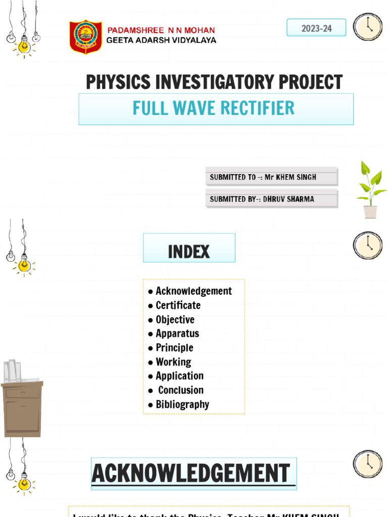 Full Wave Rectifier Pdf Rectifier Direct Current
