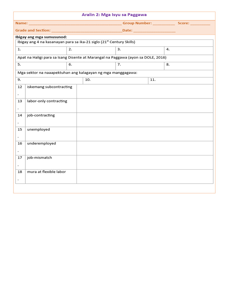 9 Aralin 2 Individual Activity | PDF