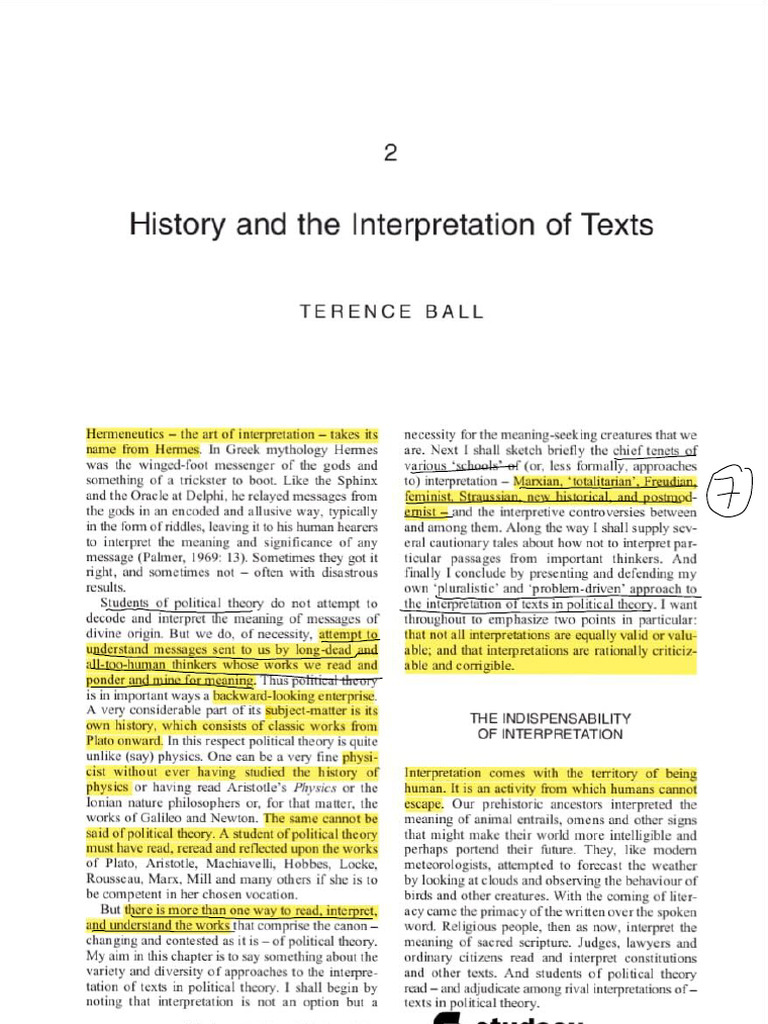 Text and Interpretation - Terrence Ball | PDF