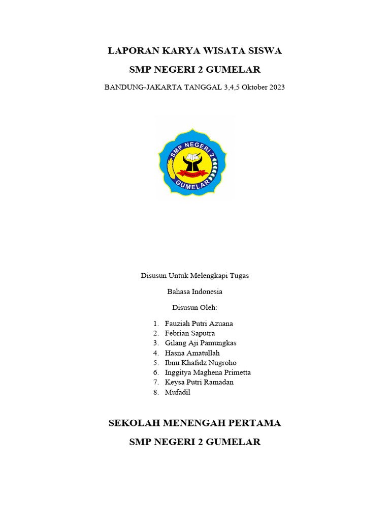 Laporan Karya Wisata | PDF