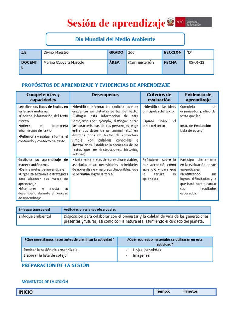 05-06-23 Leemos Juntos Dia Mundial Del Medio Ambiente | PDF ...