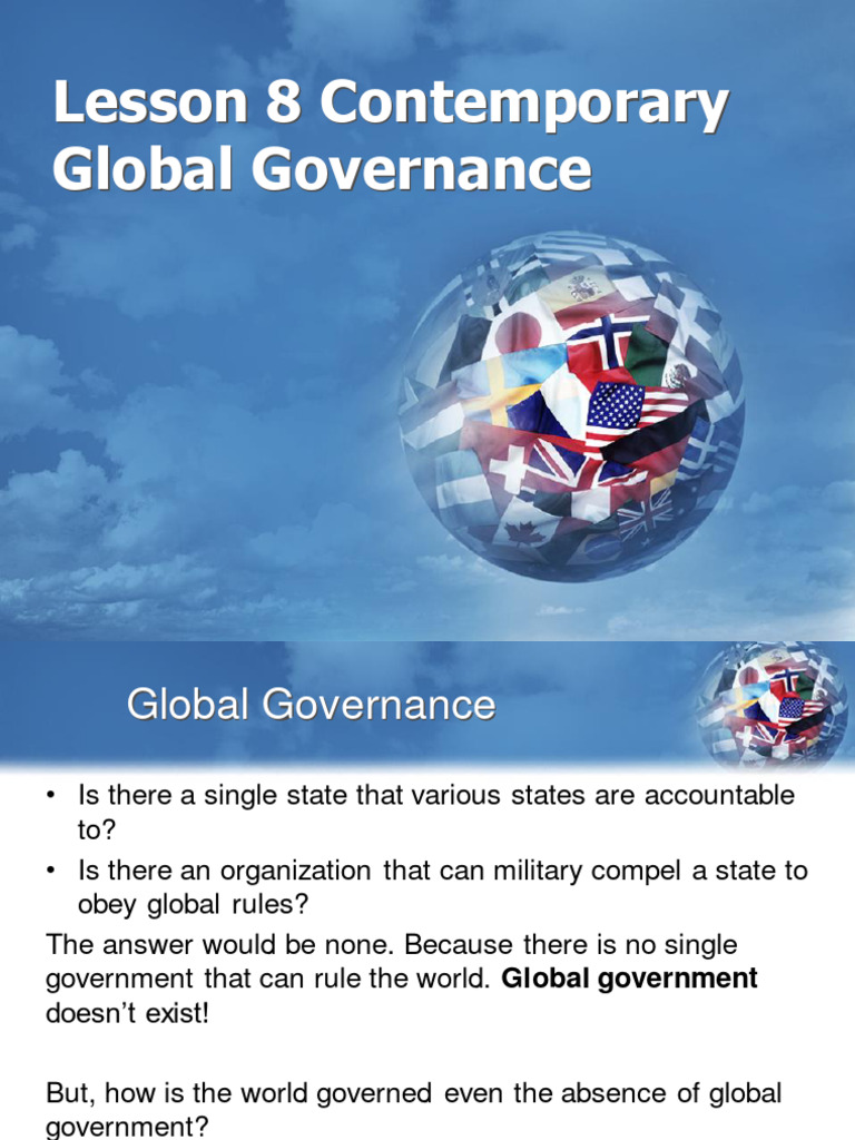 Slides - Lesson 8 Global Governance | PDF | United Nations ...
