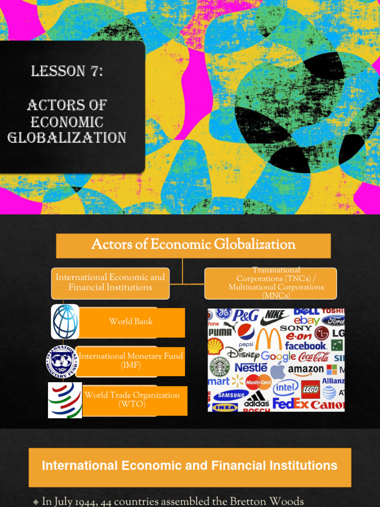 Key Actors in Economic Globalization | PDF | International Monetary ...