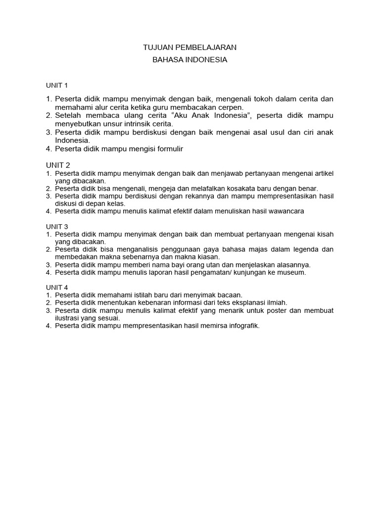 TP B.ind Kelas 6 | PDF