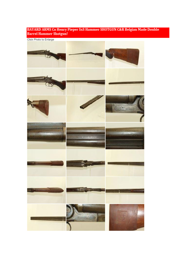 Bayard Arms Double Barrel Shotgun | PDF | Shotgun | Ballistics