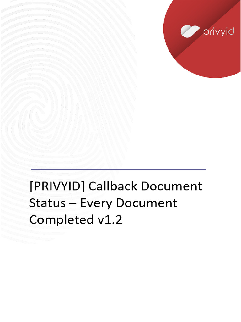 PrivyID Callback Document Status - Every Document Completed v1.2 | PDF | Computing | Computer ...