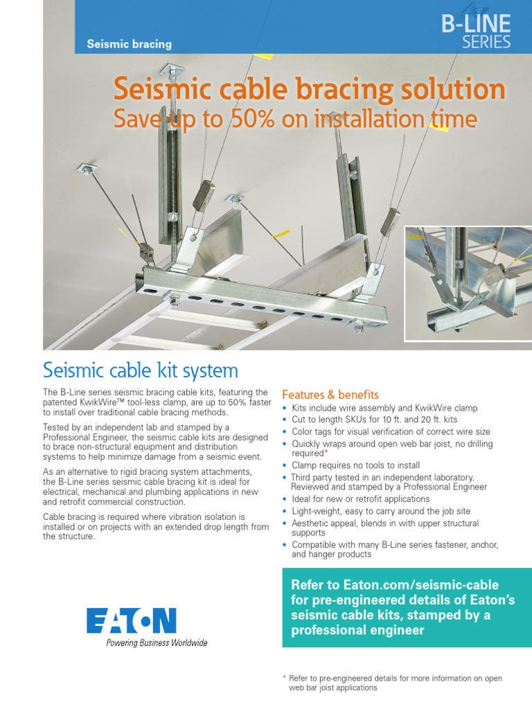 Seismic Cable Bracing Solution Broch Br309002en | PDF | Building ...