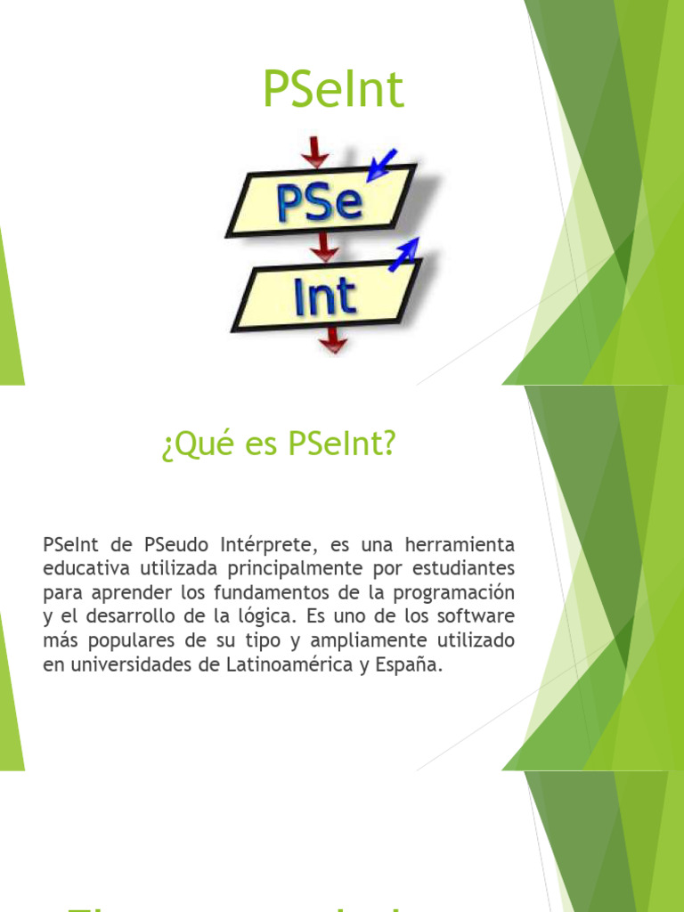 Pseint | PDF | Algoritmos | Lenguaje de programación