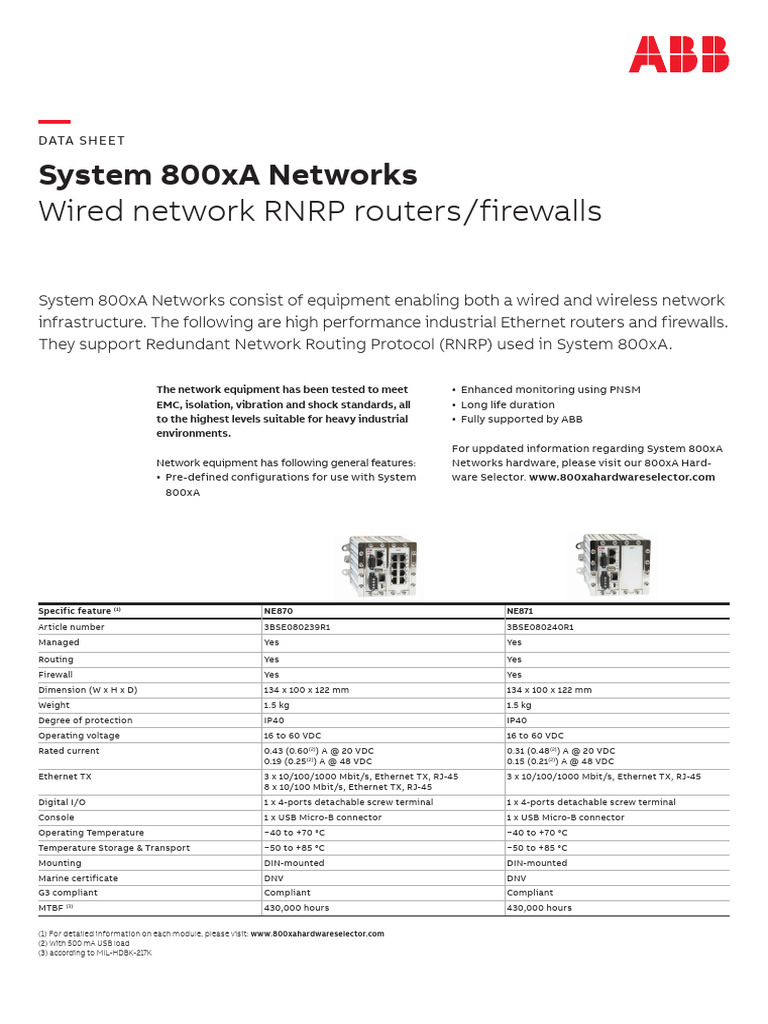3BSE084511 en E System 800xa Networks - Wired Network RNRP Routers and ...