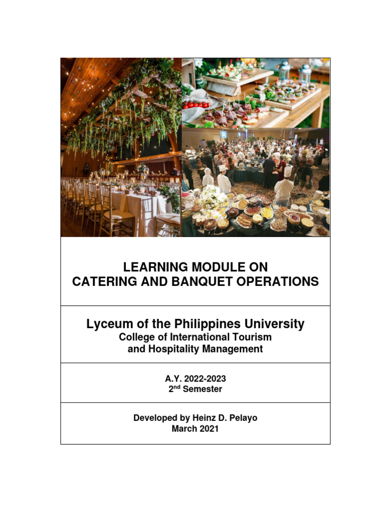 Catering and Banquet Operations Guide | PDF | Menu | Restaurants