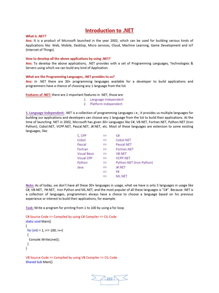 C# Edited | PDF | .Net Framework | Java (Software Platform)
