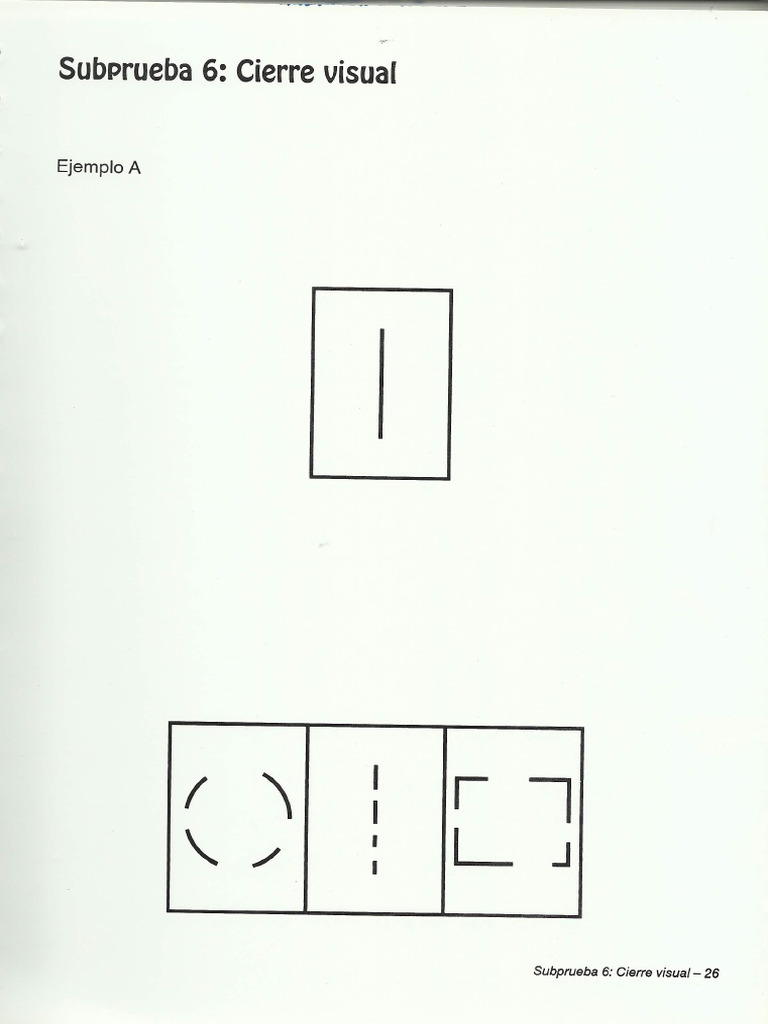 FROSTIG Subprueba 6 Cierre Visual | PDF