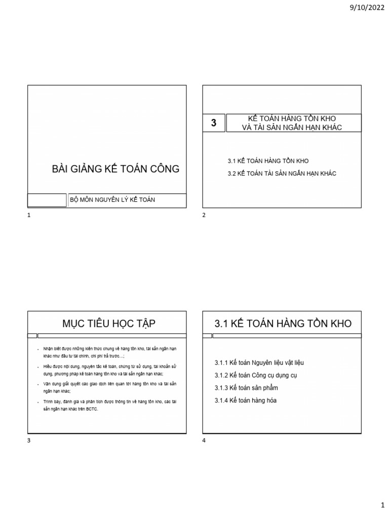 Chương 3 KT HTK Và TSNH Khác | PDF