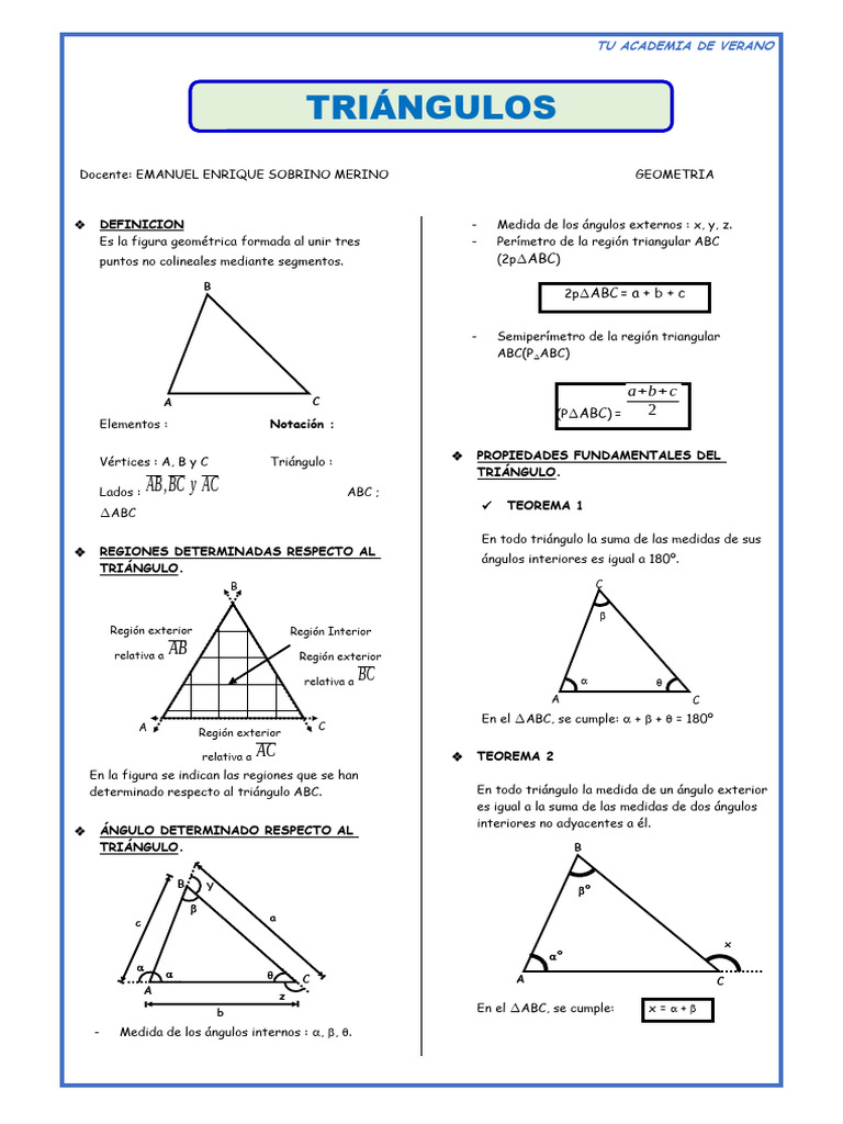 Geometria Triangulos Pdf Triángulo Geometría Euclidiana