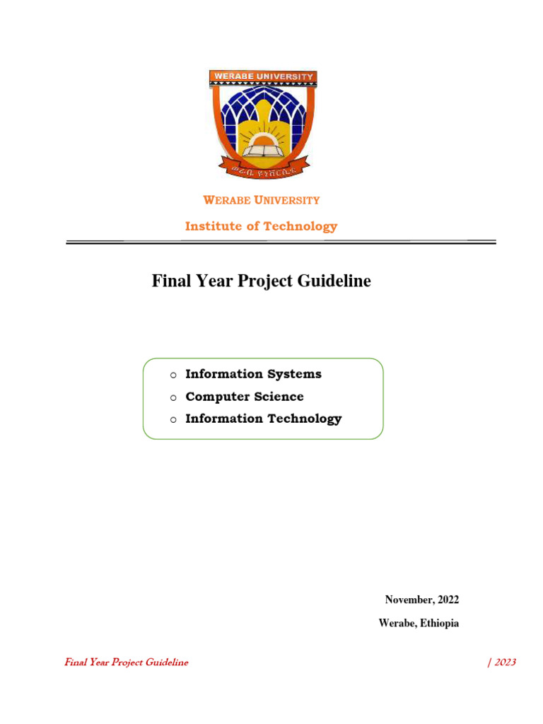 Final Year Project Guidline For CS IS and IT | PDF | Use Case | Databases
