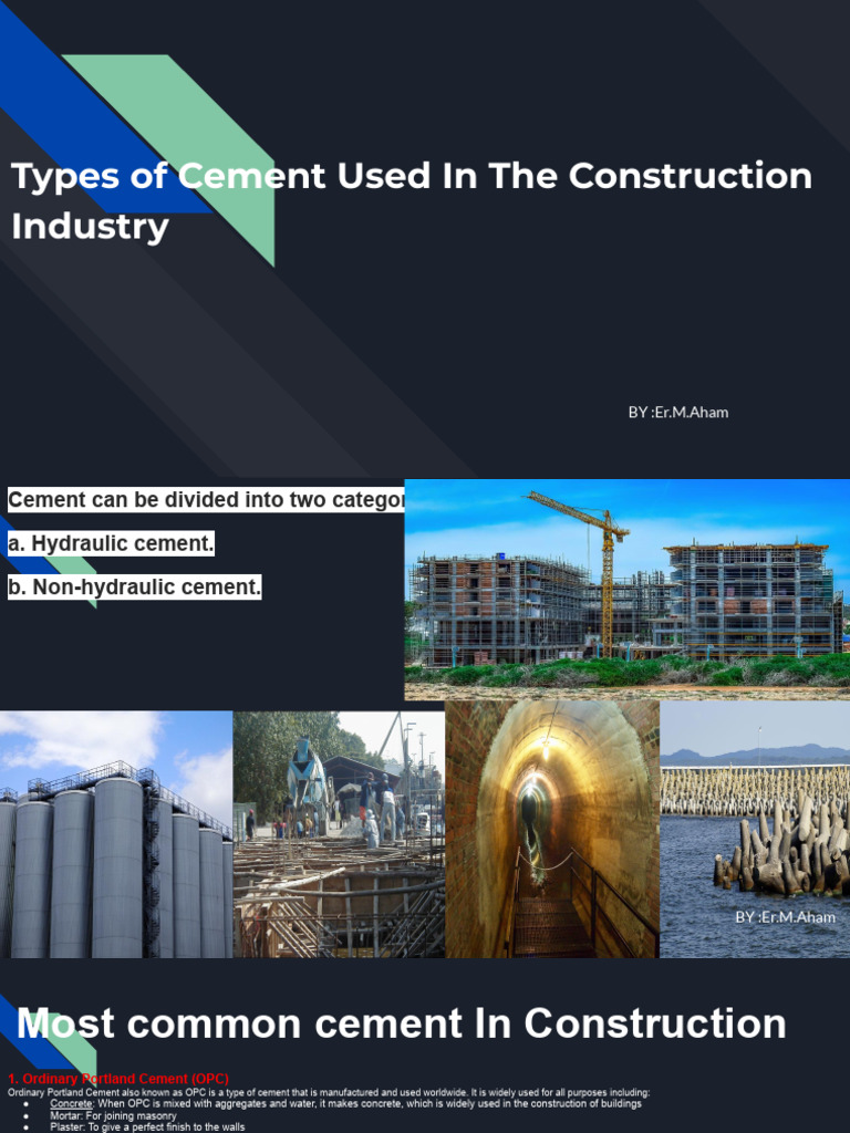 Assignment On Types of Cement Used in The Construction | Download Free PDF | Cement | Concrete