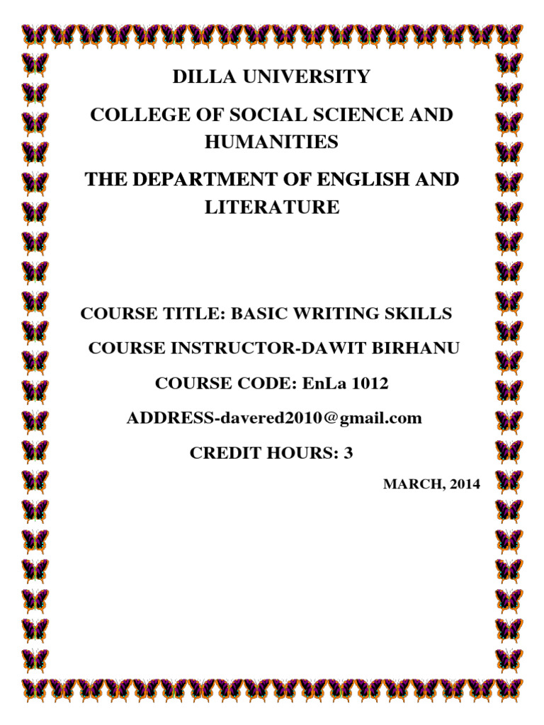 Basic Writing Skills Course Overview | PDF | Verb | Adverb