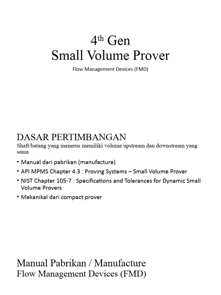 4th Gen - FMD (Single Base Volume) Base On Standard | PDF