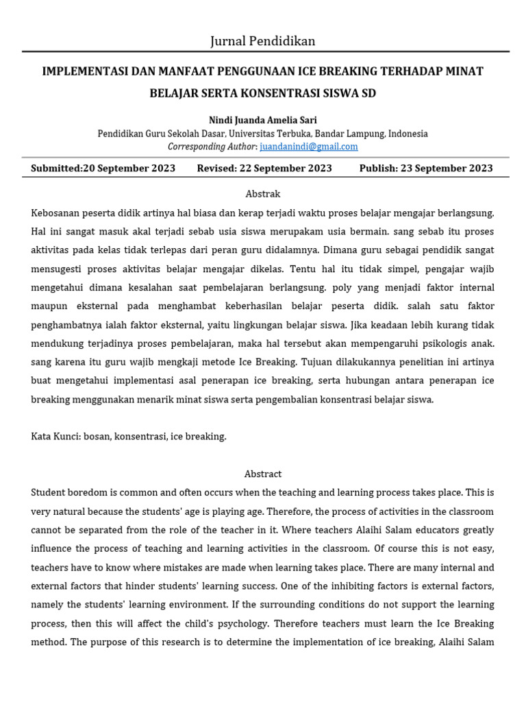 Jurnal Artikel Ilmiah | PDF