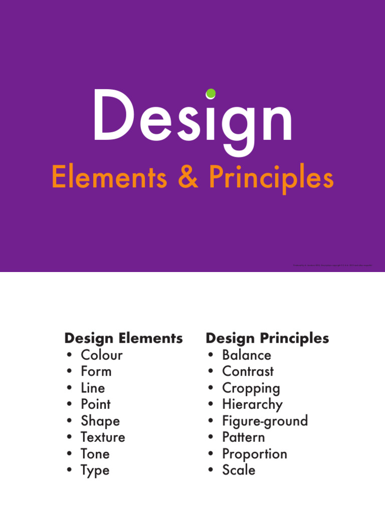 Design Elements and Princples 2018 | PDF | Color | Composition (Visual ...