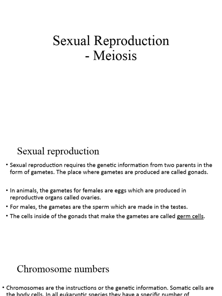 Sexual Reproduction | PDF | Meiosis | Mitosis