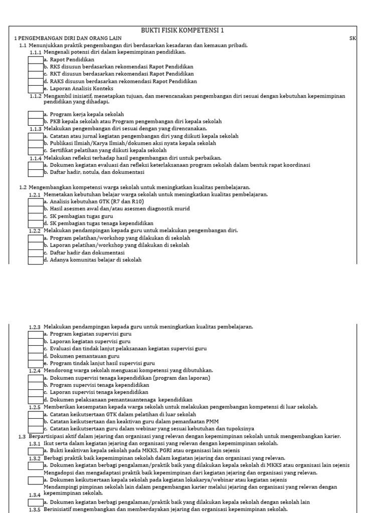 Form Penilaian Perilaku Kepala Sekolah Bahan Print | PDF