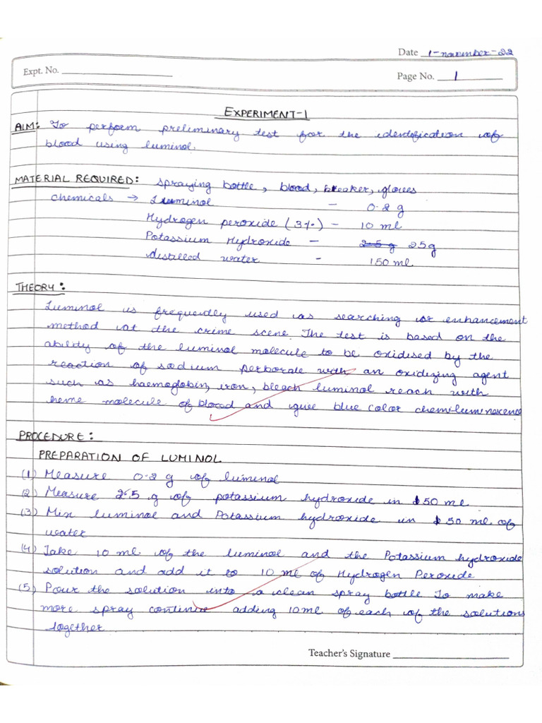 Bio Practical 1 Sem | PDF