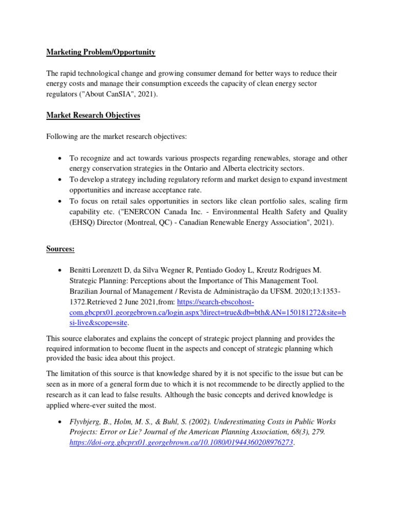 Marketing Research Proposal GBC | PDF | Renewable Energy | Marketing