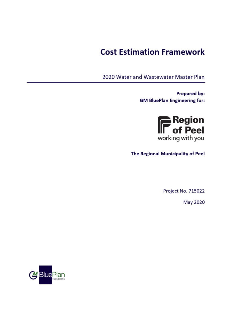 Cost Estimation Framework for Peel Water Plan | PDF | Infrastructure ...