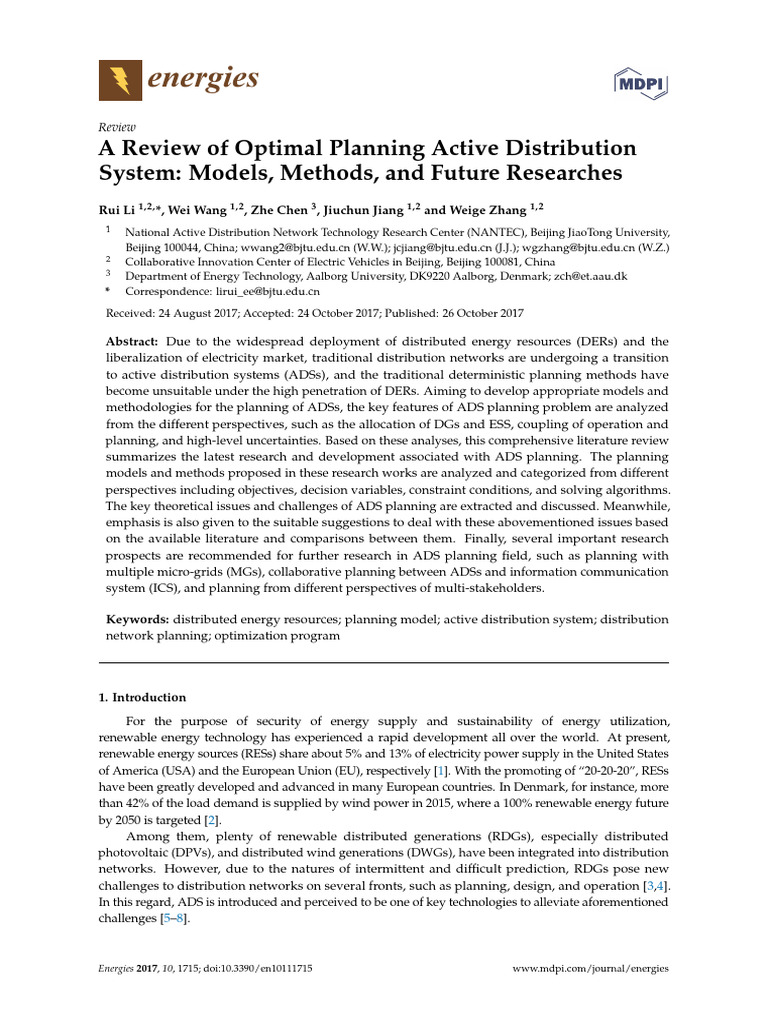 Energies 10 01715 v2 | PDF | Mathematical Optimization | Electric Power ...