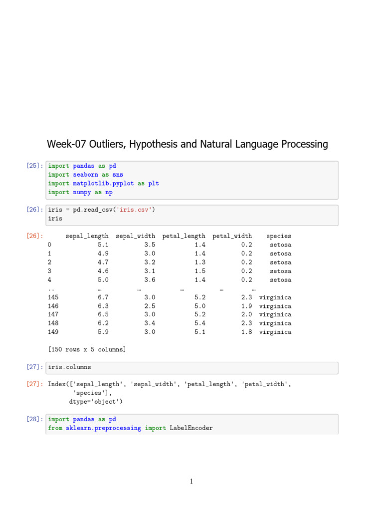 Outliers, Hypothesis and Natural Language Processing | PDF ...