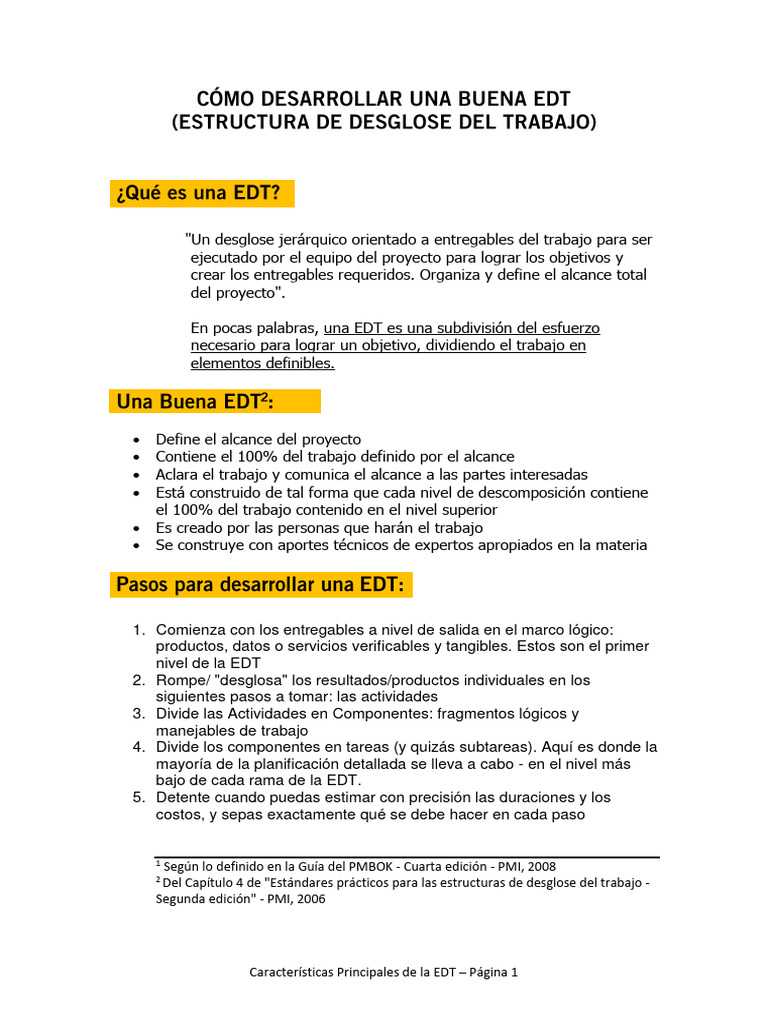 CÓMO DESARROLLAR UNA BUENA EDT | PDF | Informática