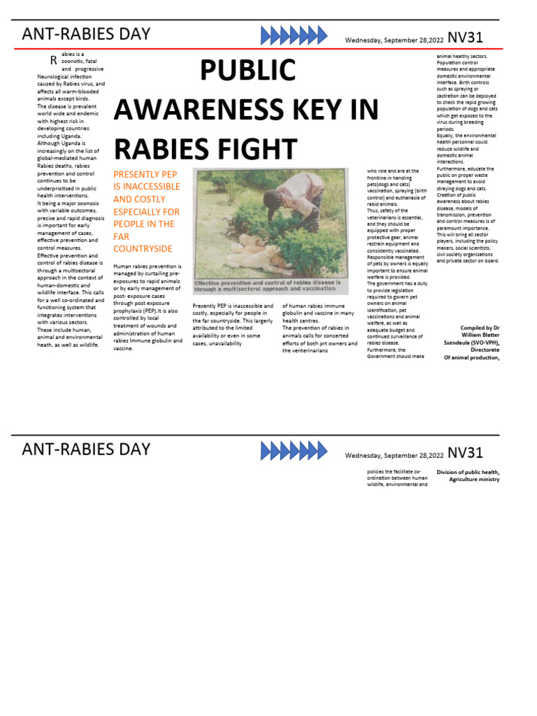 News Paper | PDF | Rabies | Medicine