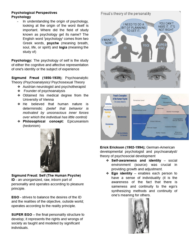 Psychological Self-Lesson 4 | PDF | Psychology | Id