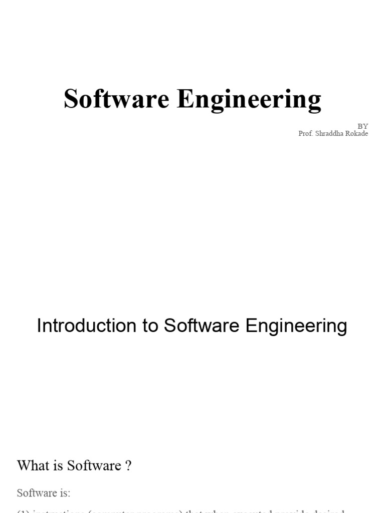 CH-1 Software Engineering-1 | PDF | Software Development Process | Computing