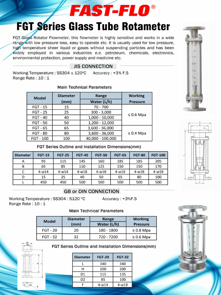 Brosur Fast Flo Rotameter NEW | PDF
