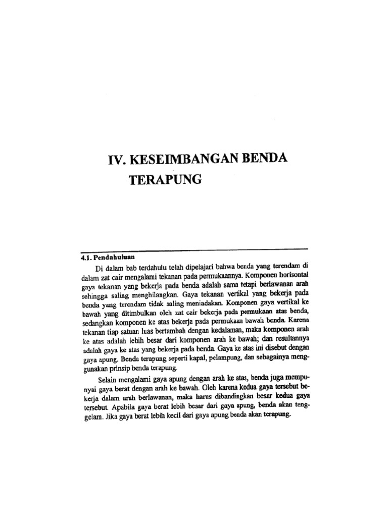 Keseimbangan Benda Terapung | PDF